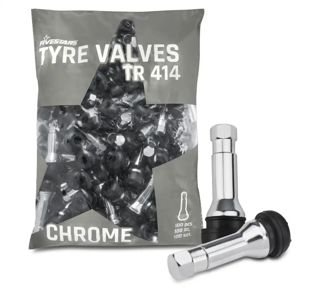 Valves TR414 tubeless chromées - 100 pièces - Acces Pneus - Pneu, pneus discount; Vente pneu pas ...